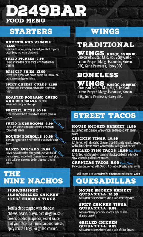 Menu | District 249